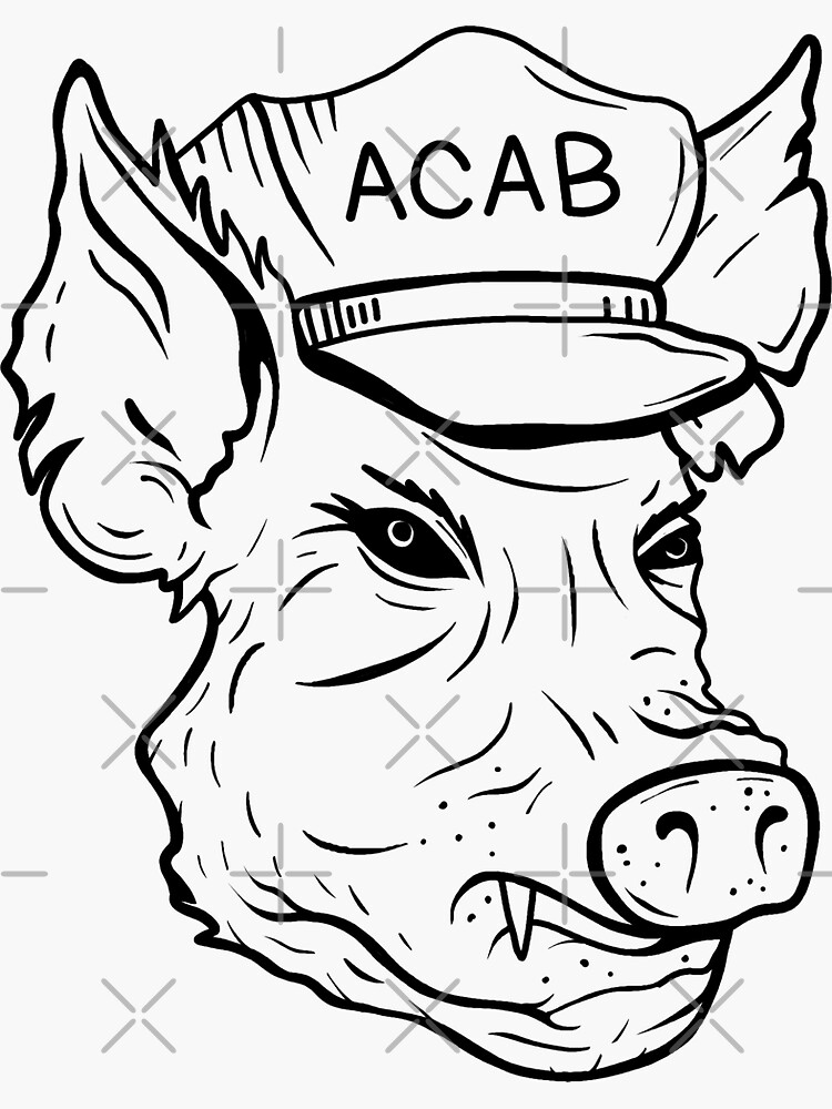 "ACAB Pig" Sticker for Sale by ValentinaHramov | Redbubble