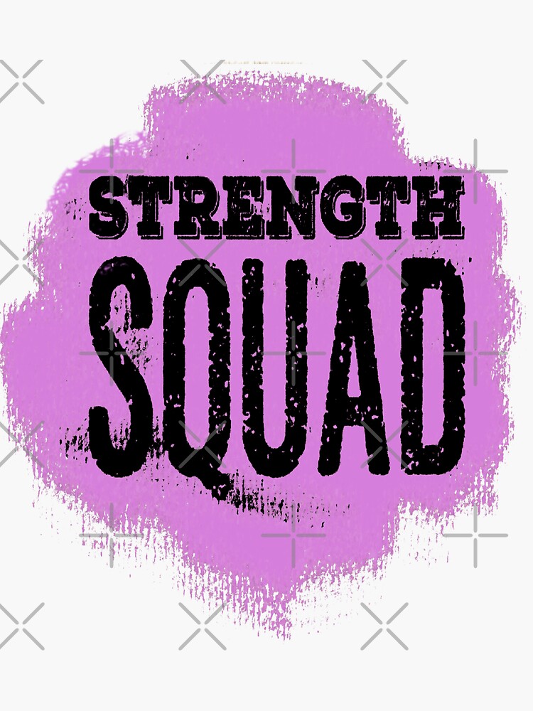 "Strength Squad Pink Gym Workout" Sticker by madtoyman | Redbubble