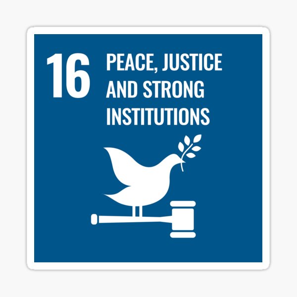 "UN SDG - Sustainable Development Goals | Goal 16" Sticker for Sale by ...