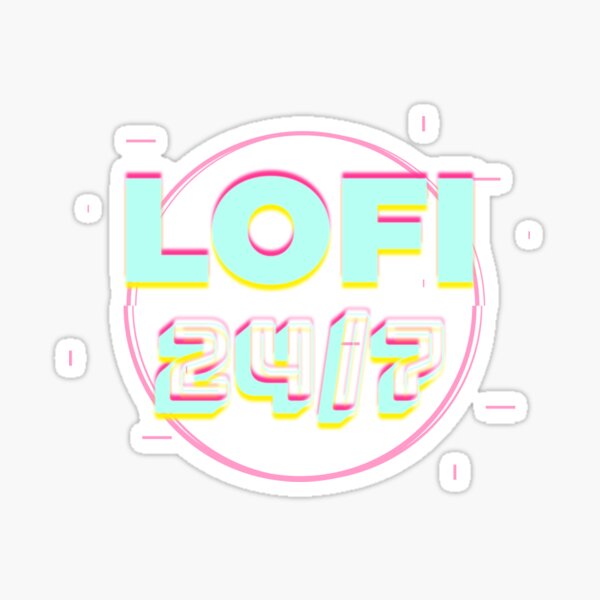 "Lofi Hip Hop 24/7 All Day Clean Logo" Sticker for Sale by jacks-tees ...