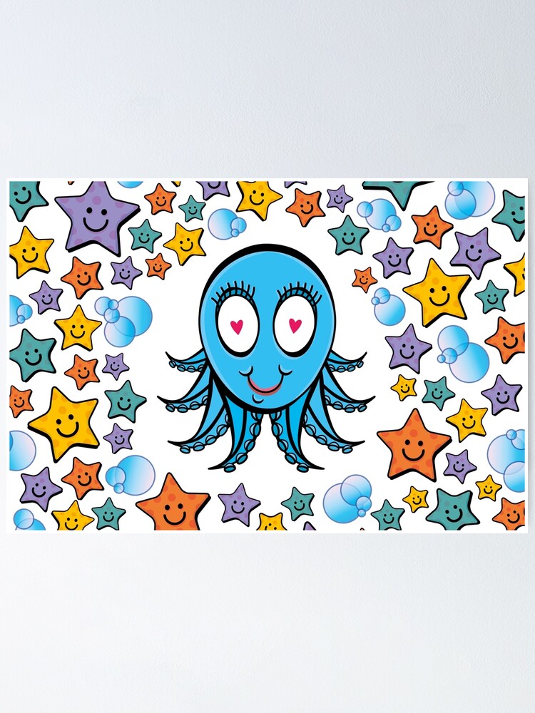 "Ozzy the octopus loves you!" Poster for Sale by tjhardy | Redbubble