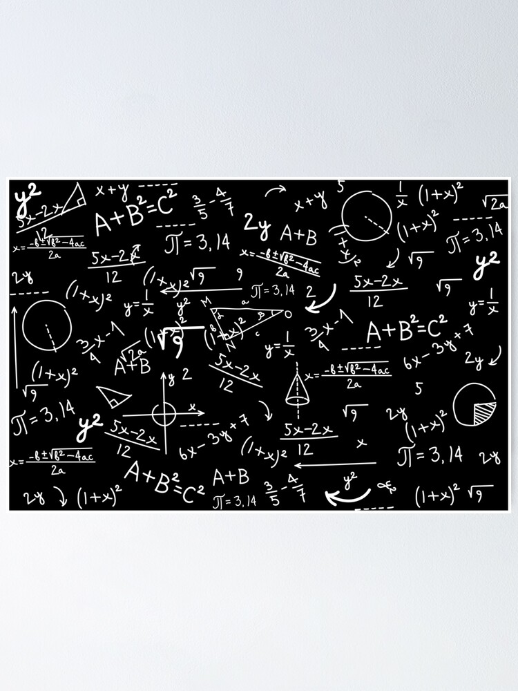 "Math Teacher Math Formulas Algebra" Poster by playloud | Redbubble