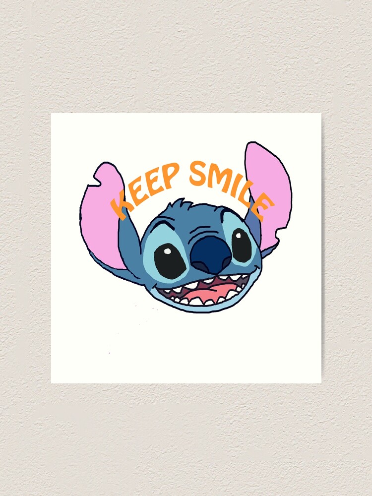 " let's smile with stitch" Art Print for Sale by RNEdesign | Redbubble