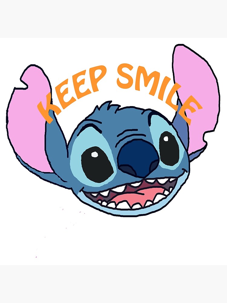 " let's smile with stitch" Art Print for Sale by RNEdesign | Redbubble