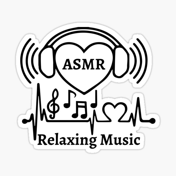 "asmr relaxing music – tingling healing heavenly" Sticker for Sale by ...