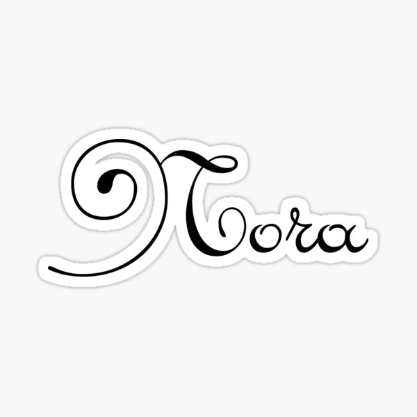 "Pick your name. Nora" Sticker by CatCoconut-Art | Redbubble