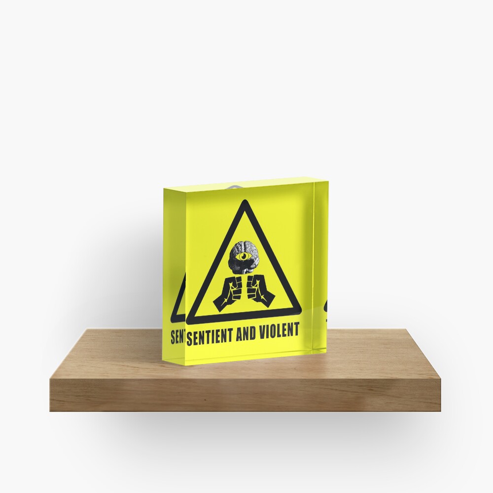 "Sentient and Violent - SCP Sign" Acrylic Block for Sale by Shadow2403 ...