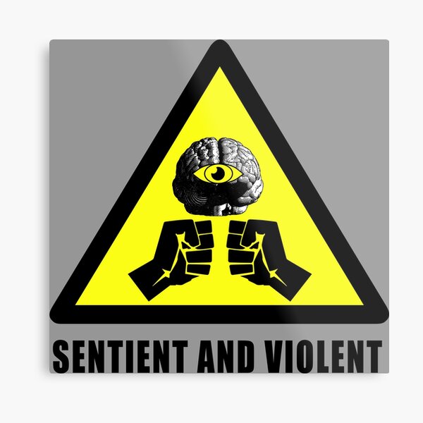 "Sentient and Violent - SCP Sign" Metal Print for Sale by Shadow2403 ...
