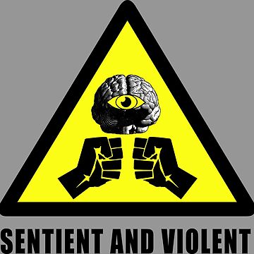 "Sentient and Violent - SCP Sign" Sticker for Sale by Shadow2403 ...