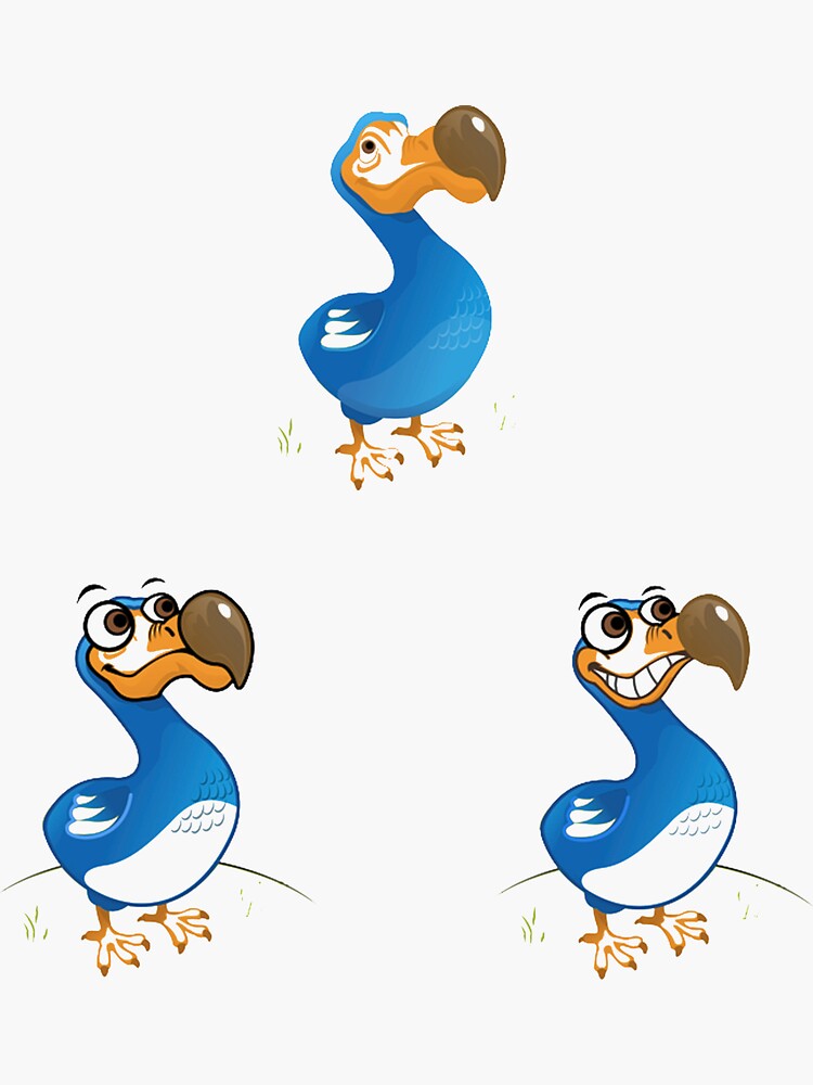 "Dodo expression sticker pack" Sticker by Midhuna | Redbubble