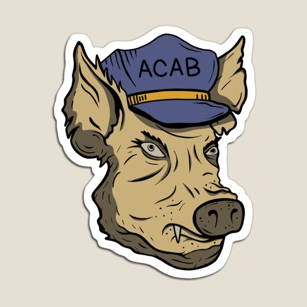 "ACAB Pig" Magnet for Sale by ValentinaHramov | Redbubble