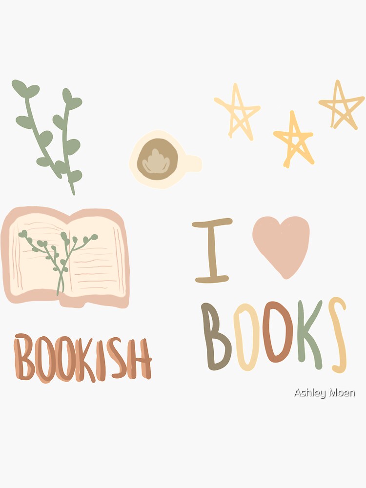 "Bookish Sticker Pack" Sticker for Sale by HappyMinimalist | Redbubble