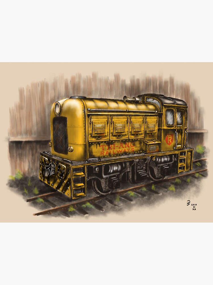 "Triang Yard Switcher in Yellow" Sticker for Sale by Rasendyll | Redbubble