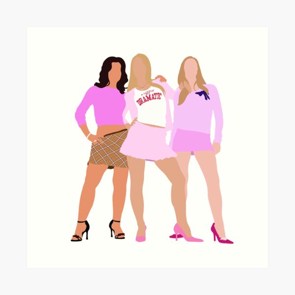 "Mean Girls Outline" Art Print for Sale by letteringolivia | Redbubble
