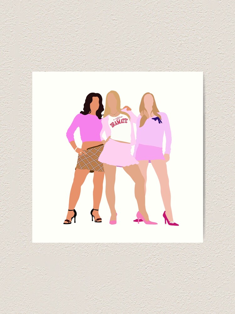 "Mean Girls Outline" Art Print for Sale by letteringolivia | Redbubble