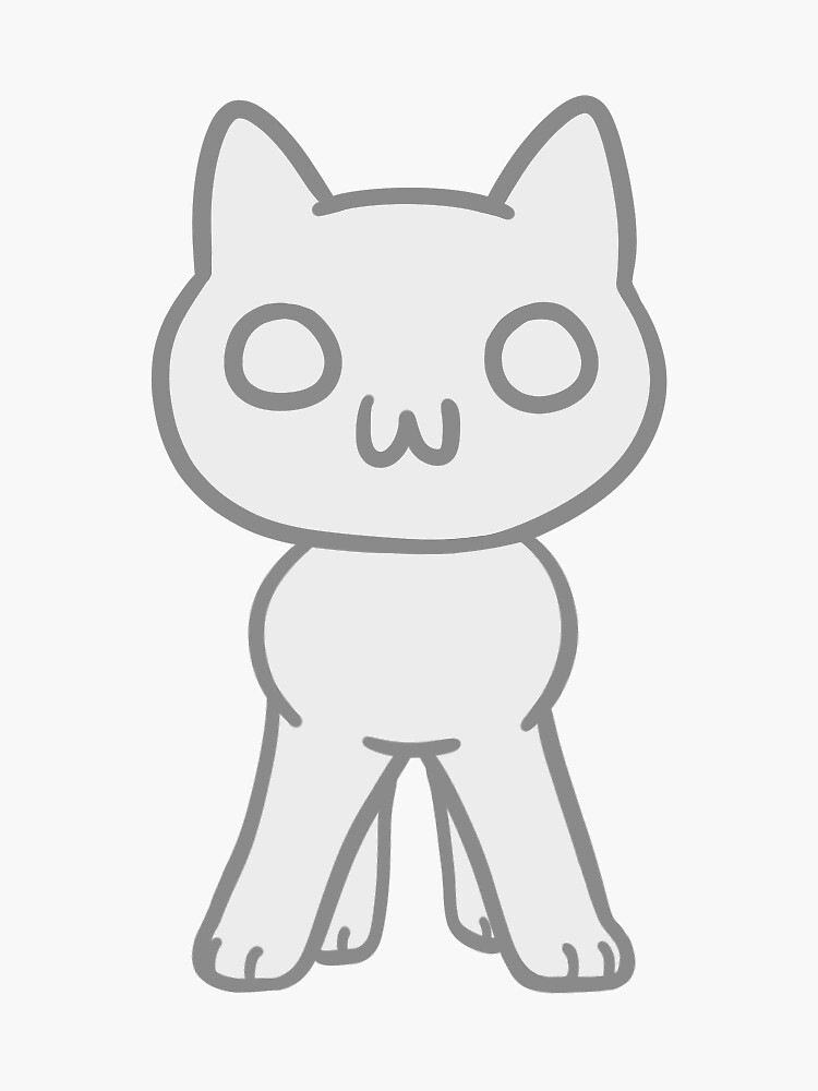 "owo cat sticker" Sticker for Sale by RaspberryMoon | Redbubble