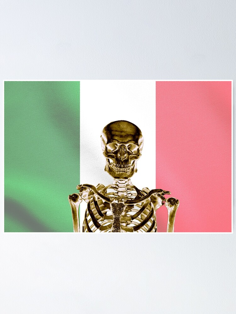 "Skeleton - Italian Flag" Poster for Sale by uberanatomy | Redbubble