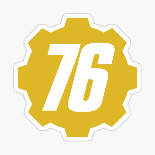 "Vault 76 Door Logo" Sticker by Mercatus | Redbubble