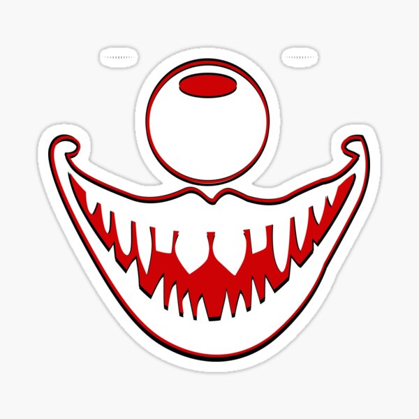 "Weird Scary Clown Smile" Sticker for Sale by Willyboy16 | Redbubble