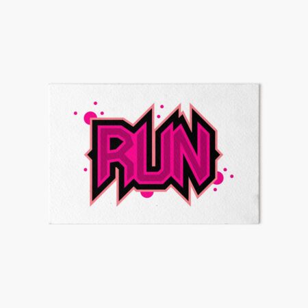 "Pink Run Logo" Art Board Print for Sale by Ludogorek | Redbubble