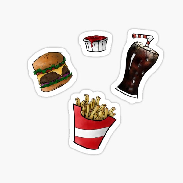 "fast-food sticker pack" Sticker for Sale by JanaMJ | Redbubble