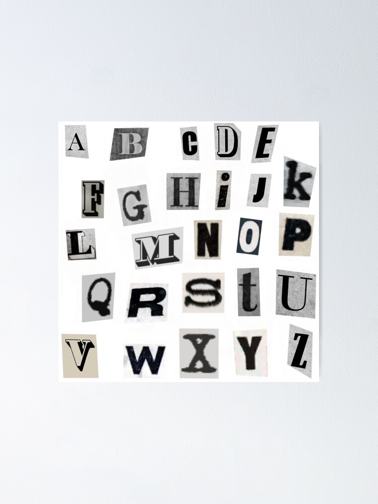 "Ransom note style alphabet design" Poster by gabrielamak | Redbubble