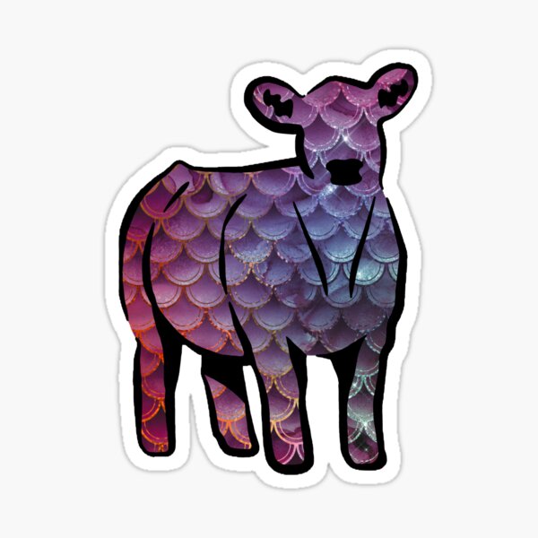 "Mermaid Cow Silhouette - NOT FOR RESALE WITHOUT PERMISSION" Sticker ...