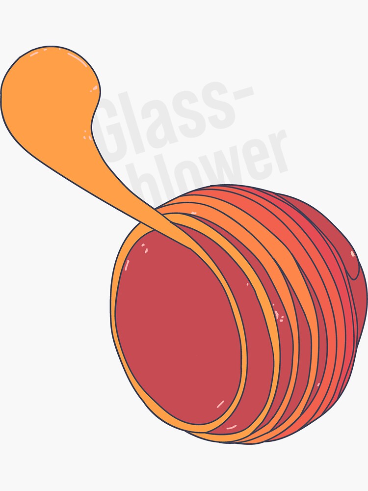 "Glassblower Text - Molten Glass - Craftsmen" Sticker for Sale by ...
