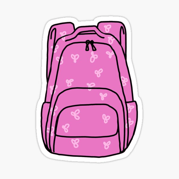 "Pink Backpack" Sticker for Sale by SerenaRadi | Redbubble