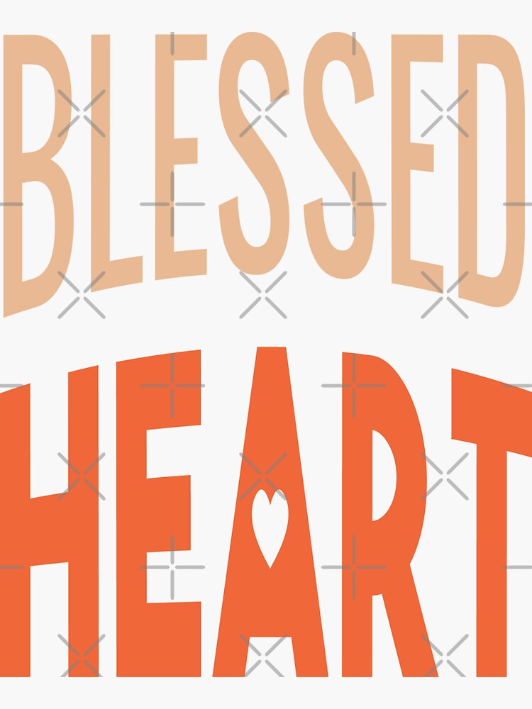 "Blessed Heart" Sticker by skolldz | Redbubble