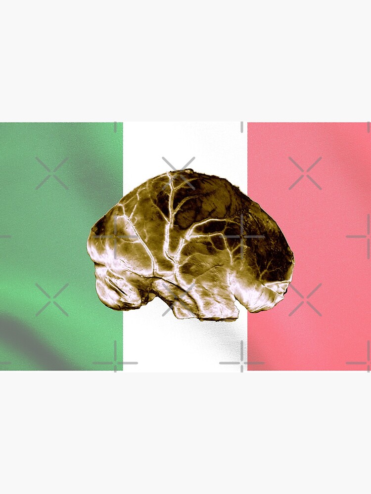 "Gold Brain - Italian Flag Background" Art Board Print for Sale by ...
