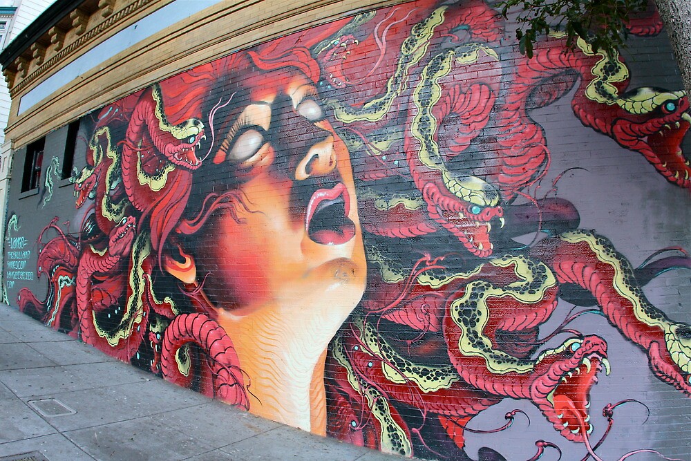 "Medusa Mural in Haight Ashbury - San Francisco" by Paul Rowlands ...