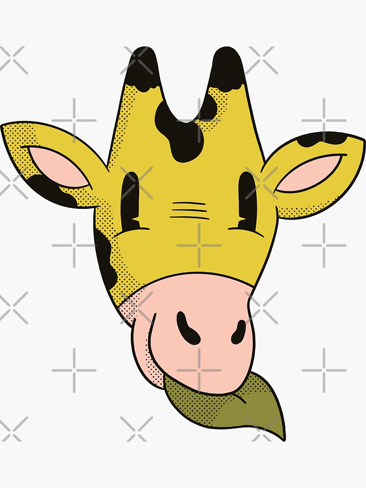 "Cute giraffe | Giraffe head" Sticker by DerSenat | Redbubble