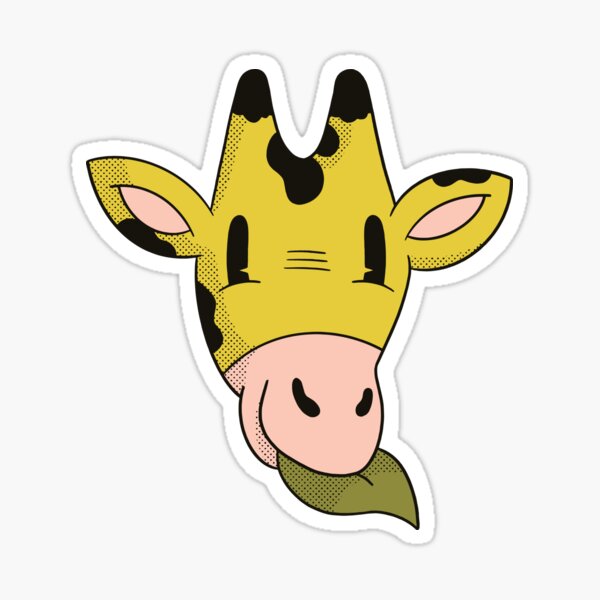"Cute giraffe | Giraffe head" Sticker by DerSenat | Redbubble