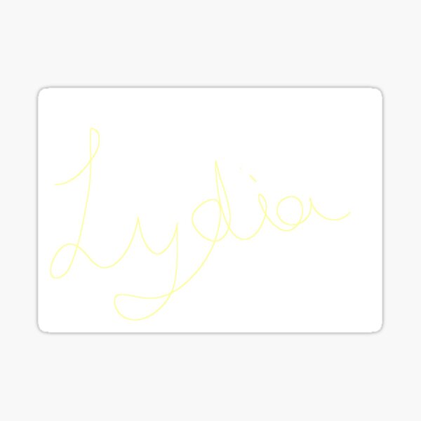 "simple lydia name design" Sticker for Sale by Luciarosedt | Redbubble