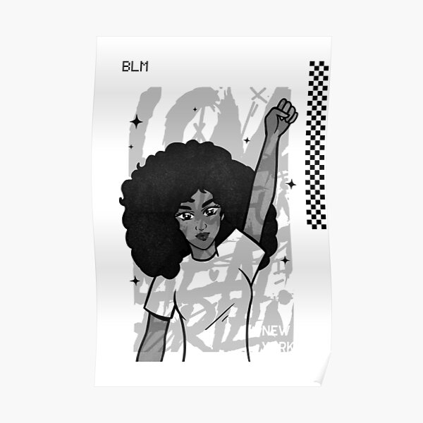 "Retro BLM " Poster for Sale by Miotsu2020 | Redbubble