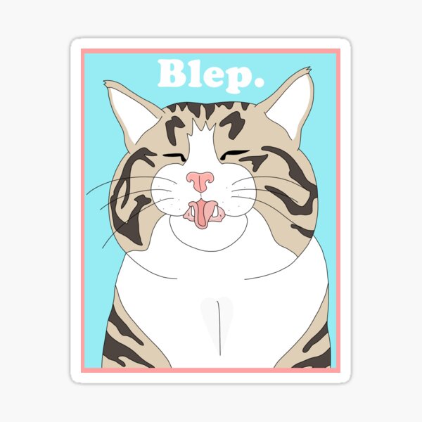 "Tabby Cat Blep" Sticker for Sale by AshliPizazz | Redbubble