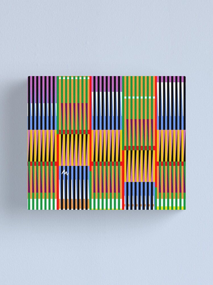 "Abstract kinetic art print in many colors" Canvas Print by Miduart ...