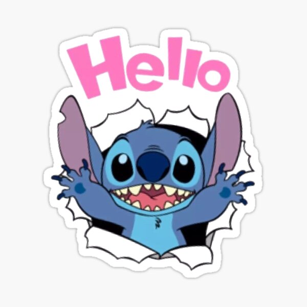 "hello stitch 21" Sticker for Sale by gho005-Betty | Redbubble