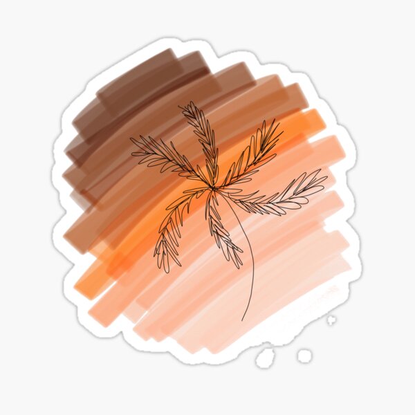 "Orange gradient palm tree " Sticker for Sale by jessyoung24 | Redbubble