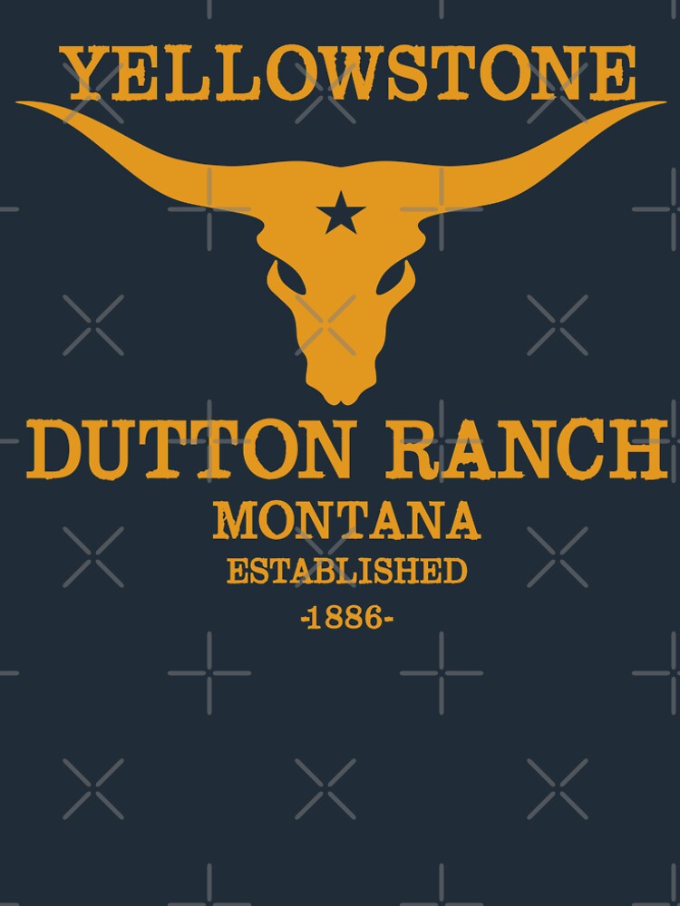 Yellowstone Skull Bull Dutton Ranch Apparel Design T Shirt By