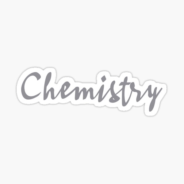 Chemistry’ back to school subject label" Sticker by allicreate | Redbubble