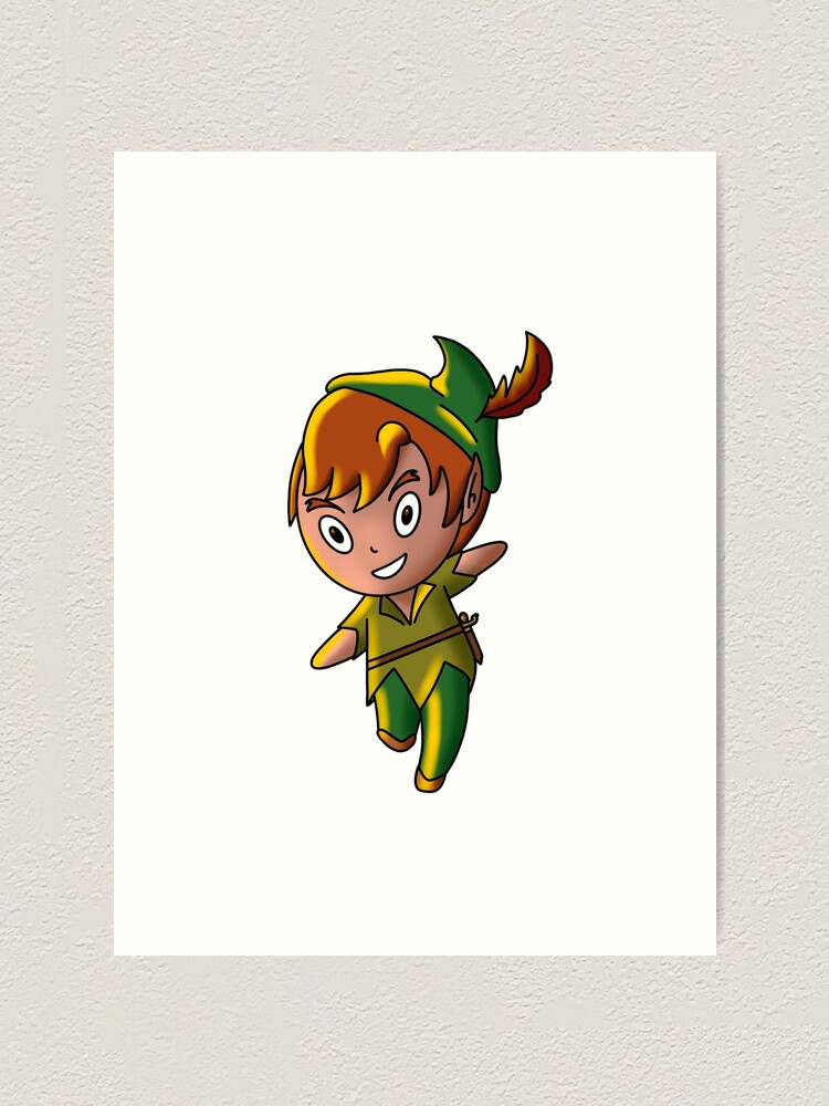 "Peter pan chibi" Art Print for Sale by KaydonArt | Redbubble
