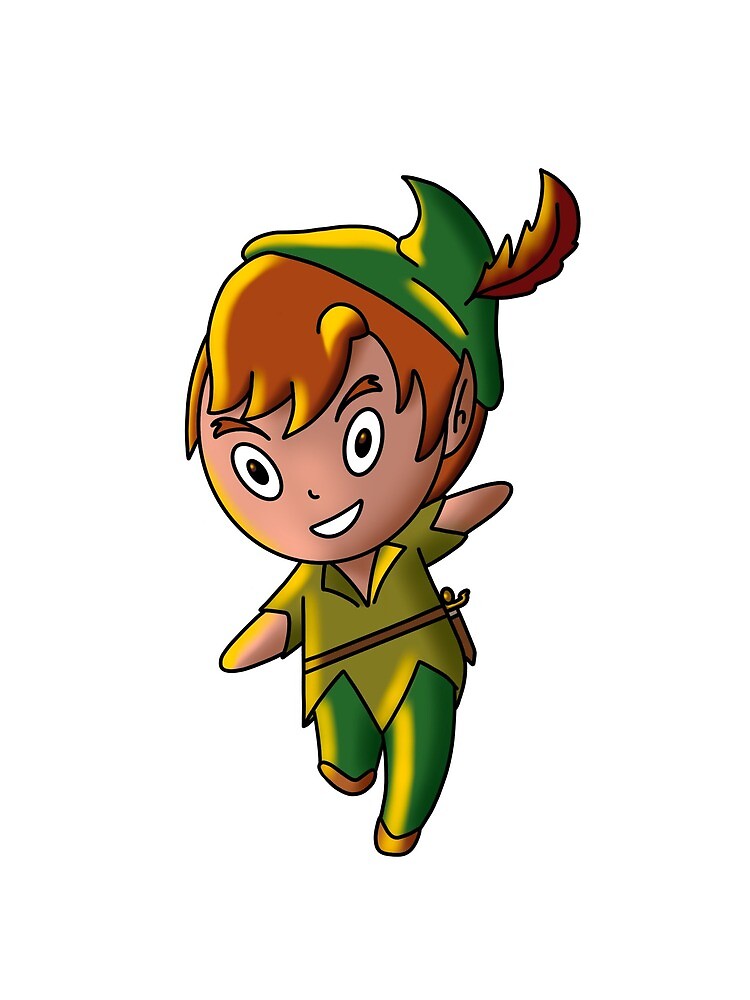 "Peter pan chibi" Art Print for Sale by KaydonArt | Redbubble