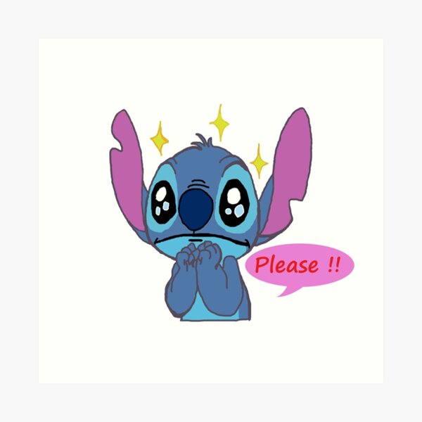 "Stitch Please !!!" Art Print for Sale by RNEdesign | Redbubble