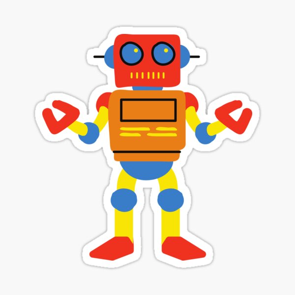 "Colourful Pop Art Robot" Sticker by IgorIgas | Redbubble