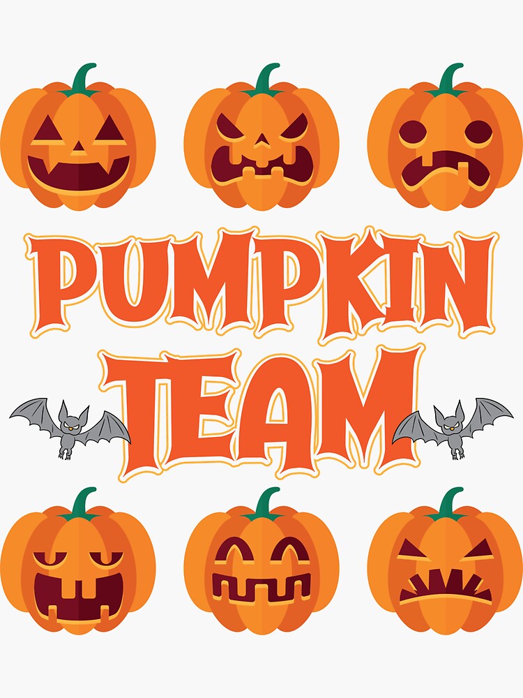"Pumpkin Team" Sticker for Sale by mmos | Redbubble