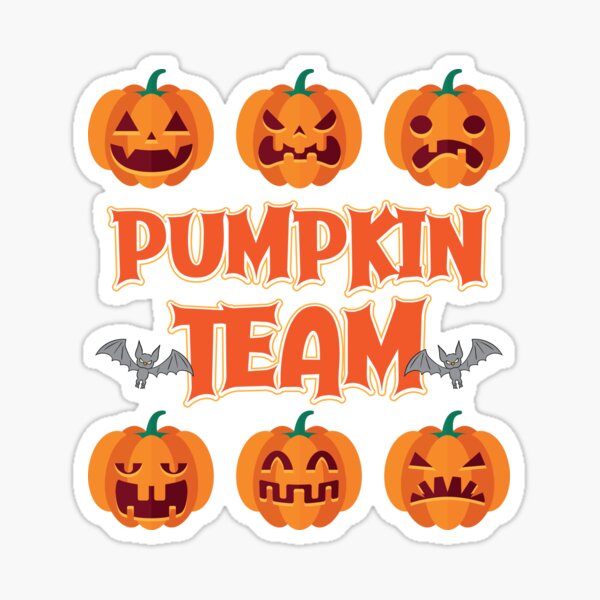 "Pumpkin Team" Sticker for Sale by mmos | Redbubble