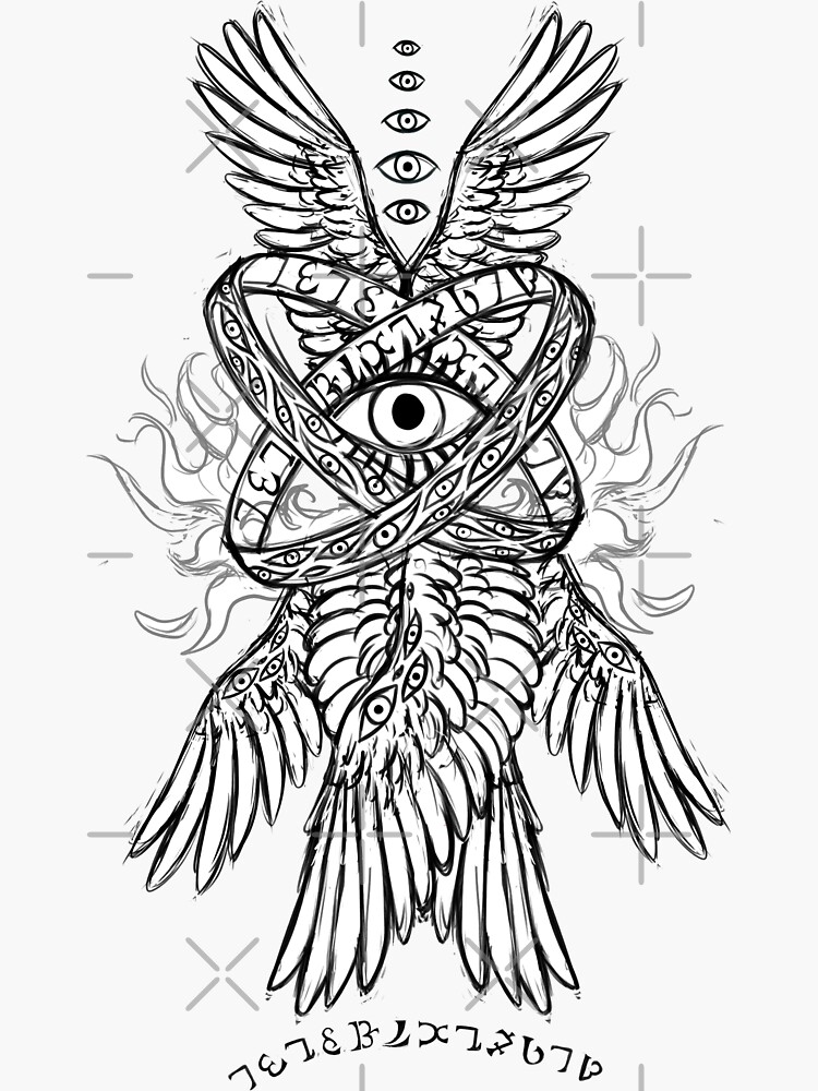 "Ophanim" Sticker for Sale by Seascraper | Redbubble