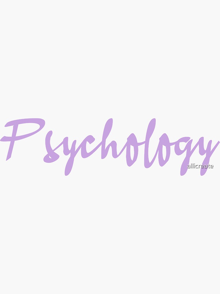 Psychology’ back to school subject label" Sticker for Sale by ...